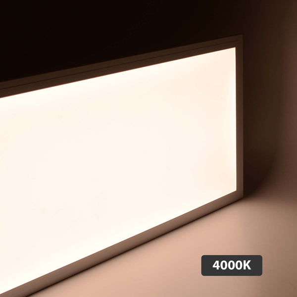 LED UGR Panel Light Surface Mounted 1200x300mm 42W 3CCT White Frame
