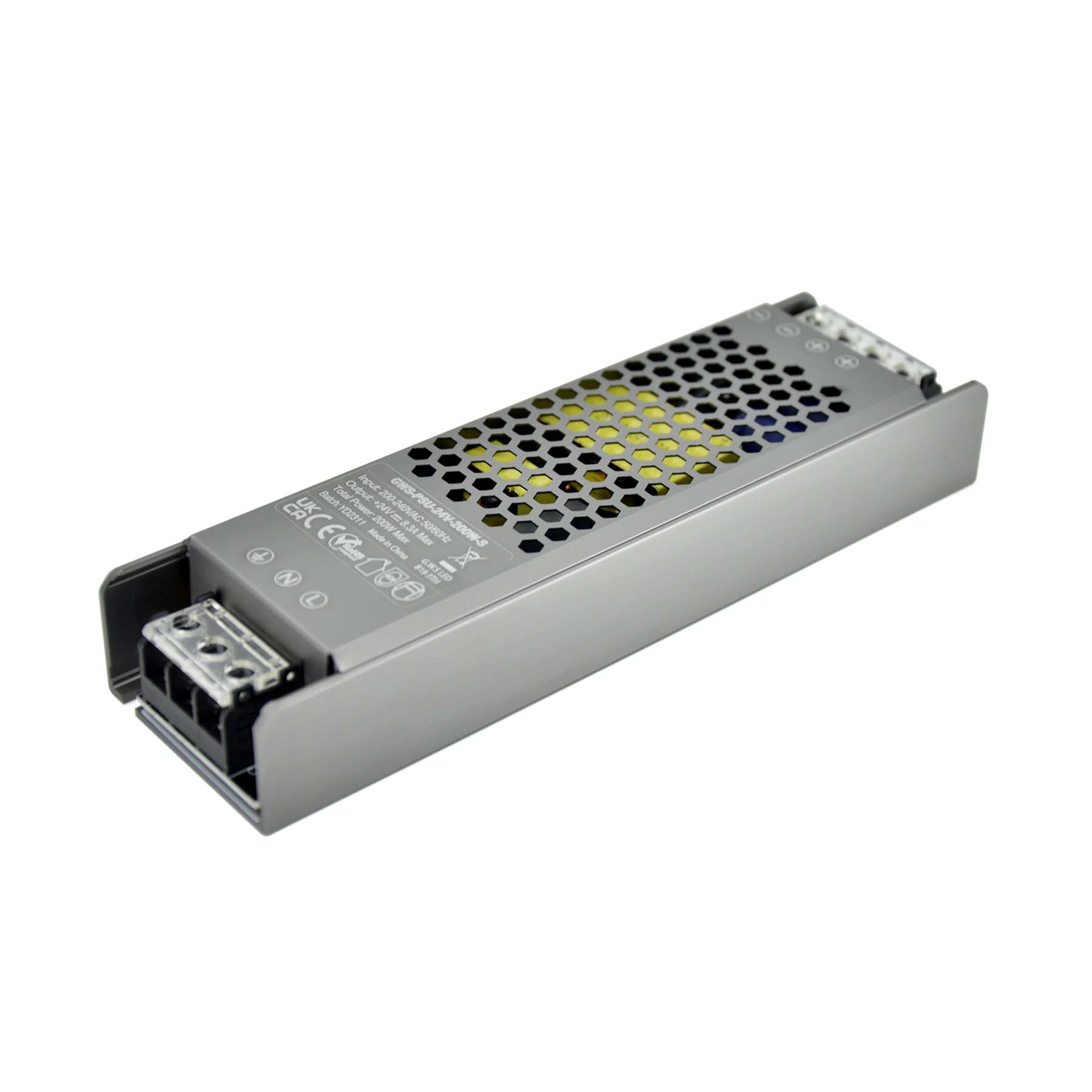 LED Slim Power Supply Transformer DC 24V 200W 8.4A IP20