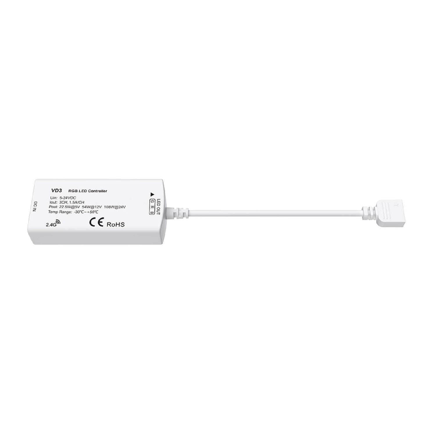 LED 5-24V DC RGB Controller 3CH*1.5A 2.4GHz RF VD3