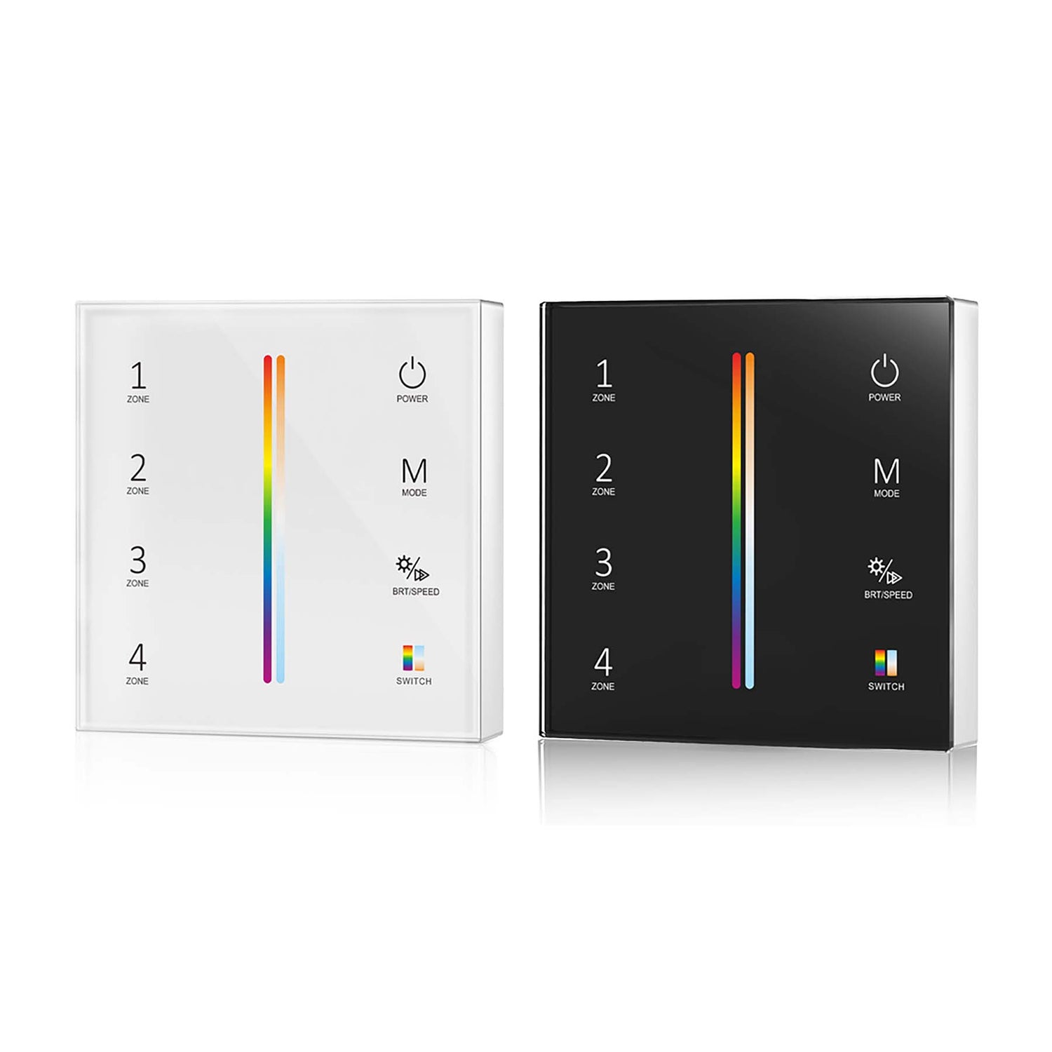 4 Zone RGB+CCT Touch Panel Remote Control 2.4GHz RF 2*AAA Battery T25