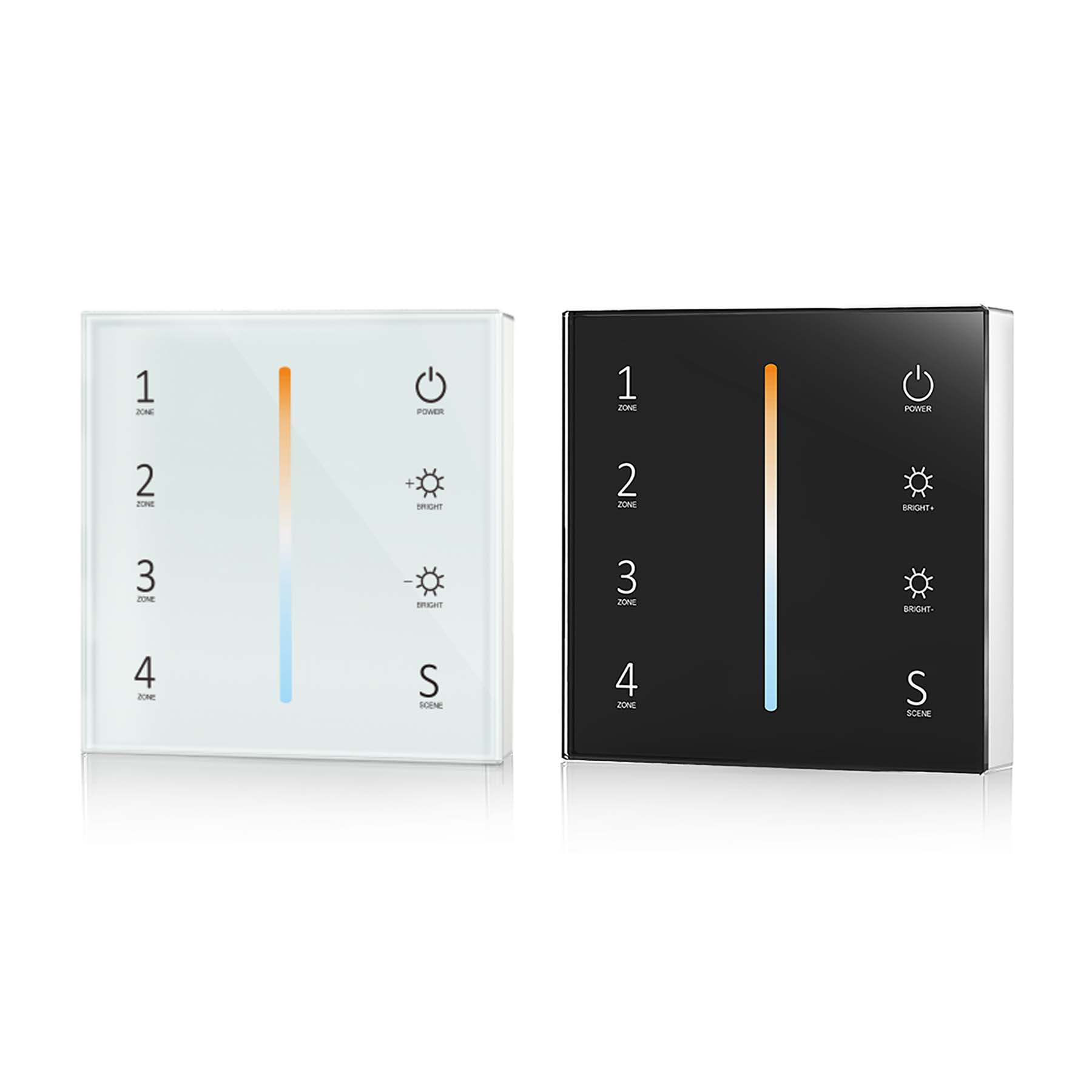 4 Zone CCT Touch Panel Remote Control 2.4GHz RF 2*AAA Battery T22