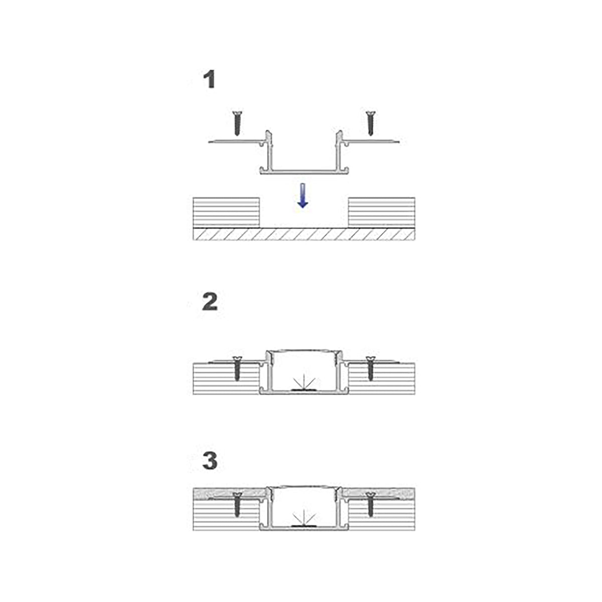 Bendable Plaster-In Trimless Recessed LED Aluminium Profile 61.45x14mm