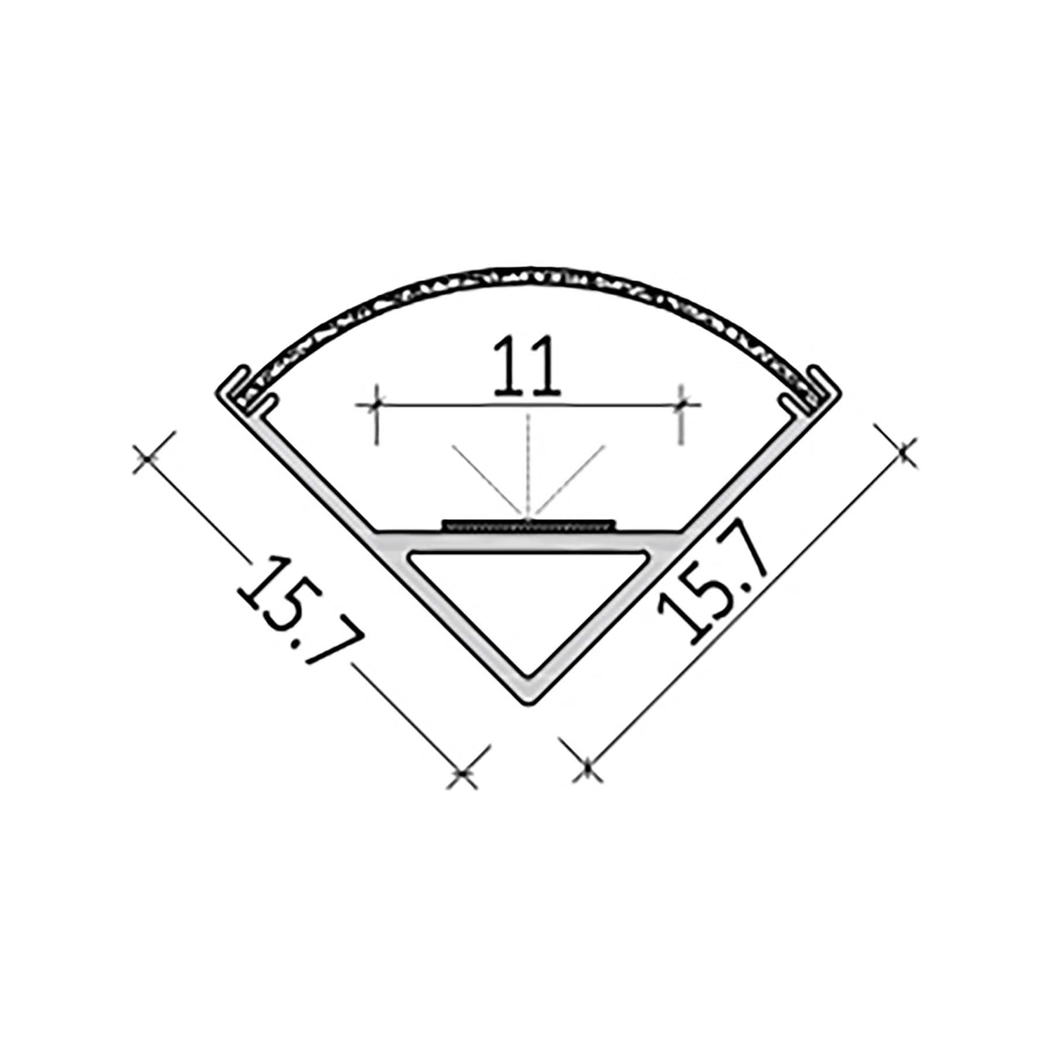 Corner LED Aluminium Profile 15.7x15.7mm (008-M1616)