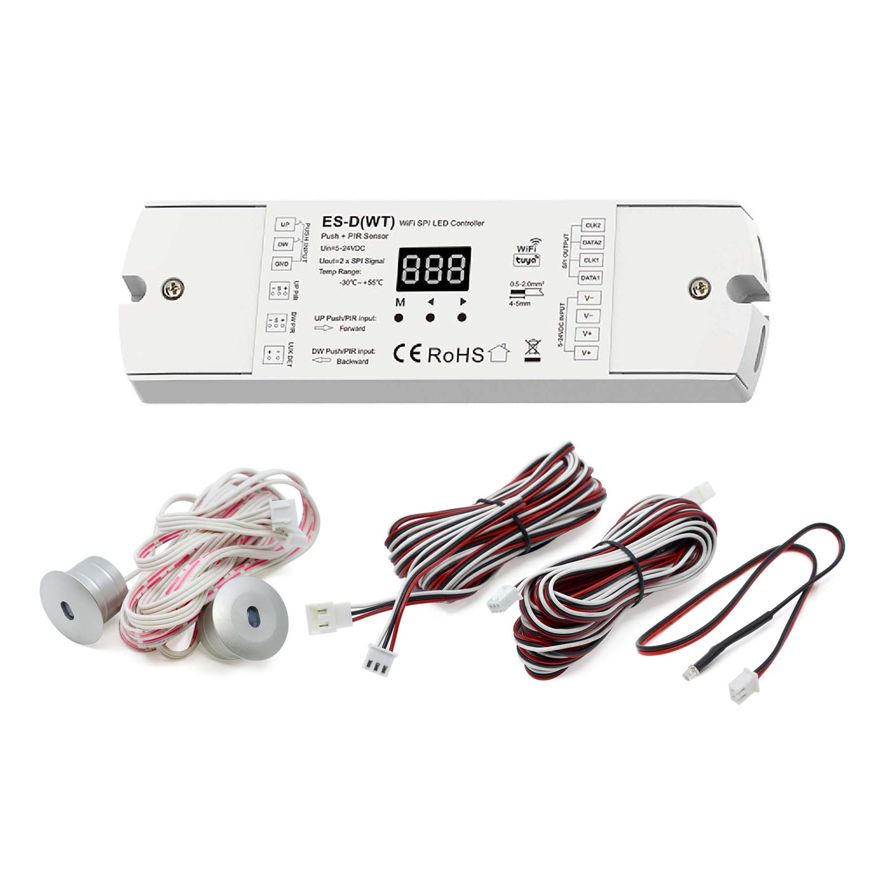 WiFi LED Staircase Light Controller With Dual PIR Sensor For Running W