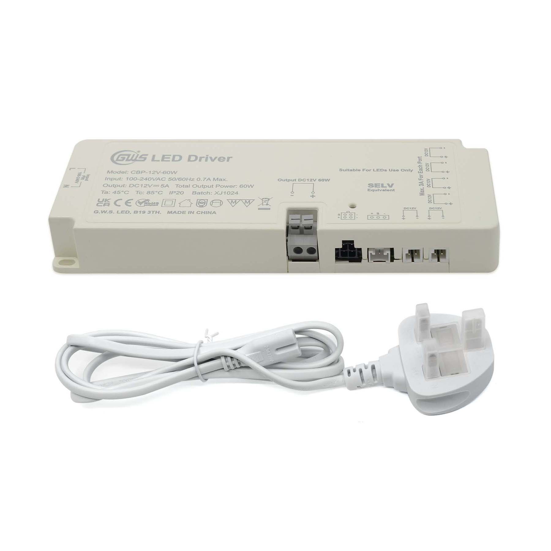 LED Plug and Play Multi DuPont Port Cabinet Driver 12V-24V 24W-100W