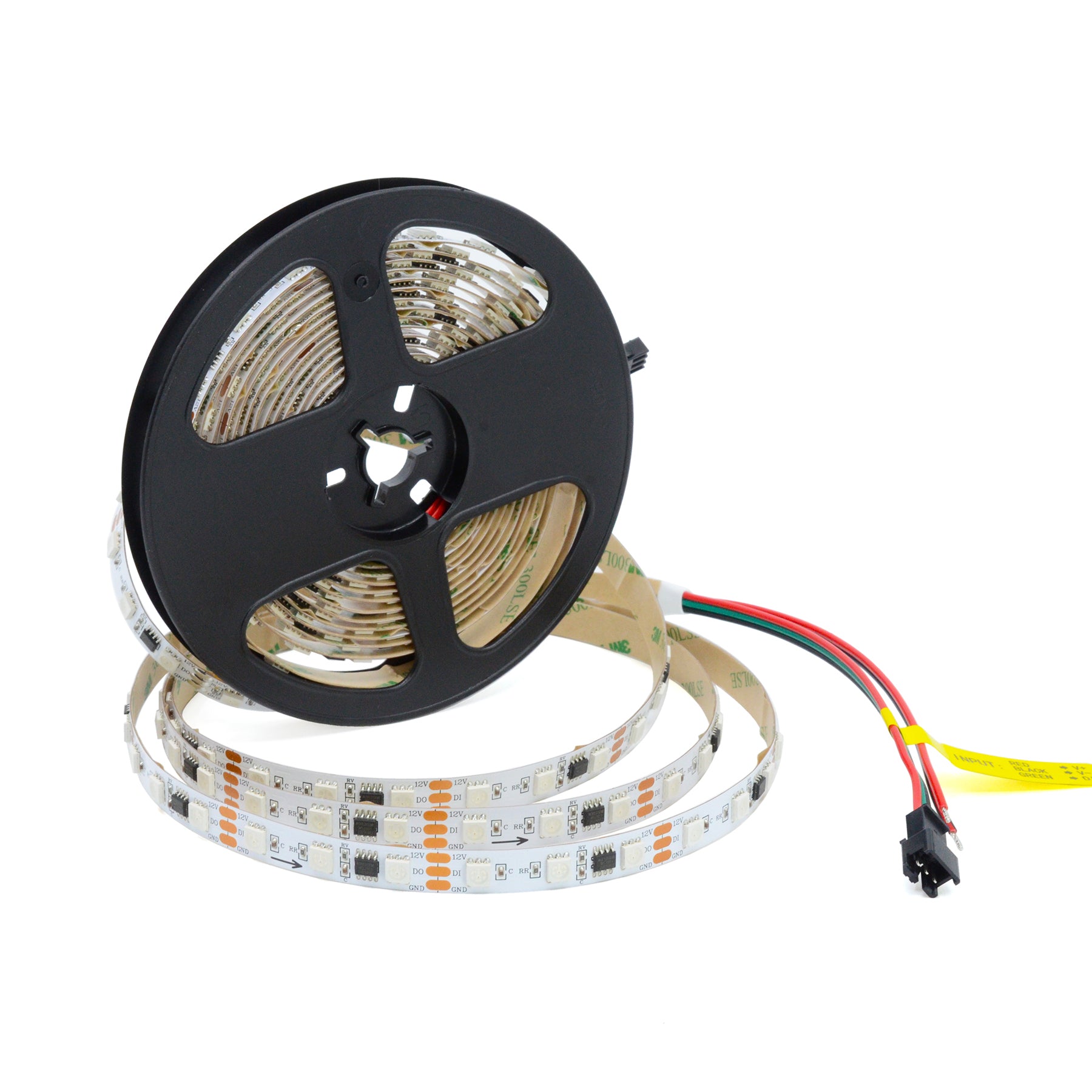 WS2811 SPI 5050 RGB LED Strip Light 12V – 5M Digital Addressable, 20px