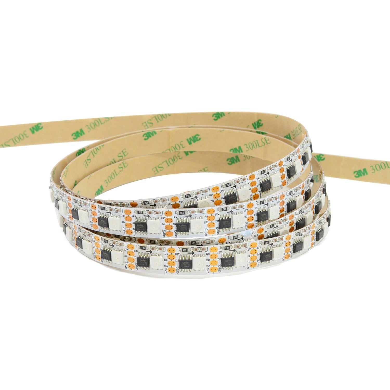 WS2815 SPI 5050 RGB LED Strip Light 12V – 5M Digital Addressable, 60px