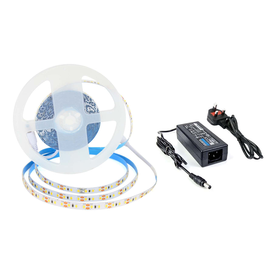 LED 2835 Strip Light, 5M Reel, IP20, 12V, 120 LEDs/M
