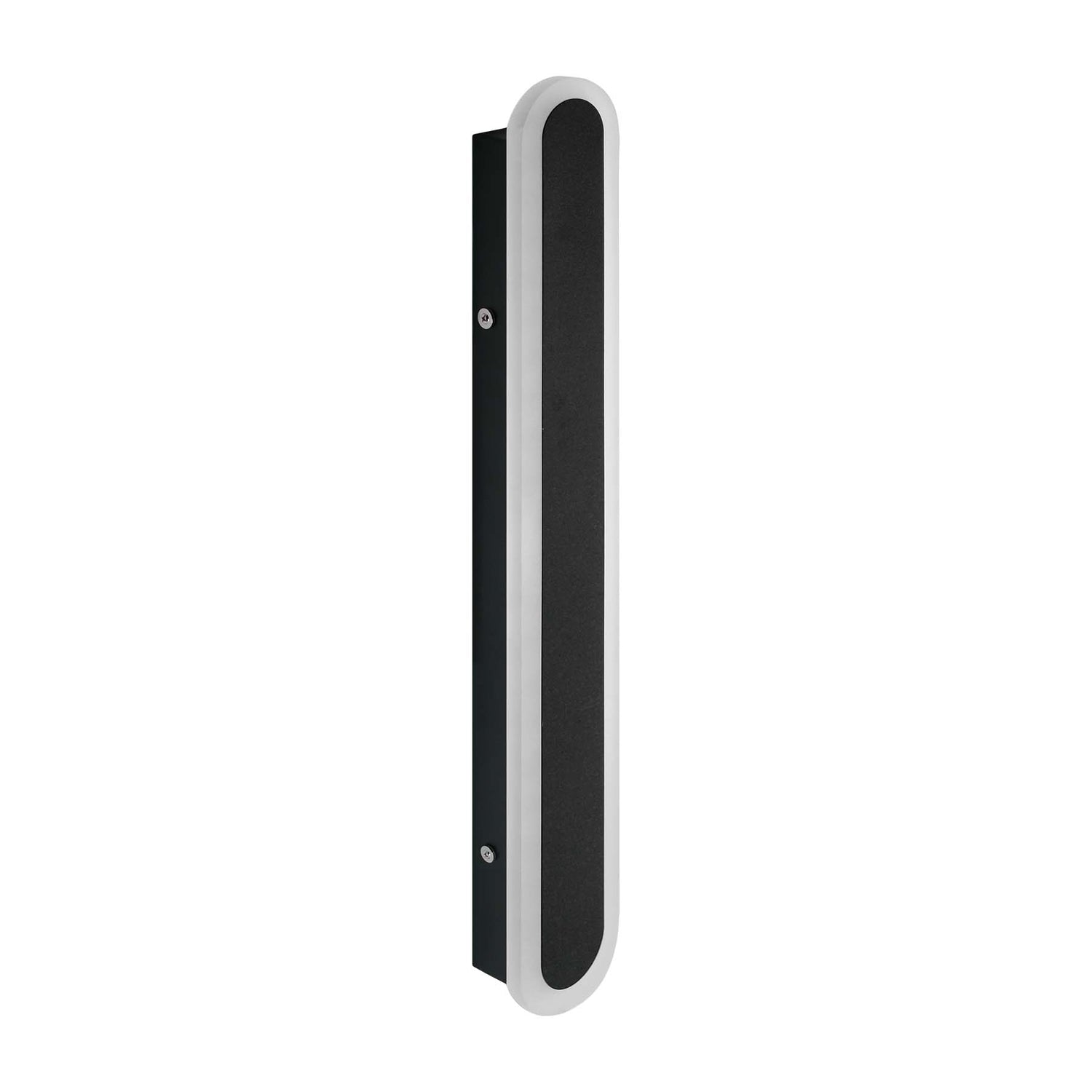 Black LED Oval Linear Wall Light