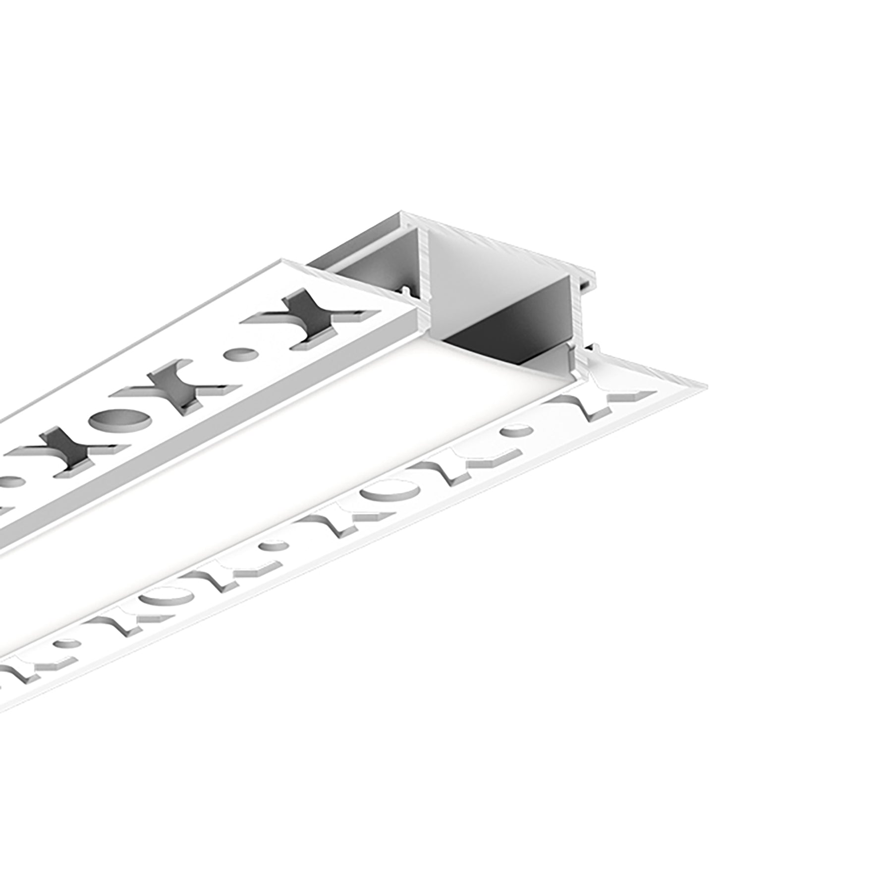 Plaster-In Trimless Recessed LED Aluminium Profile 61.45x14mm (122-C62