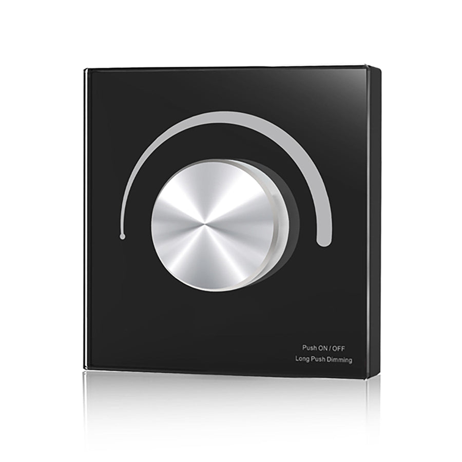 LED 0/1-10V Dimmer Switch Wall Rotary Panel 2.4GHz RF AC100-240V T18-2