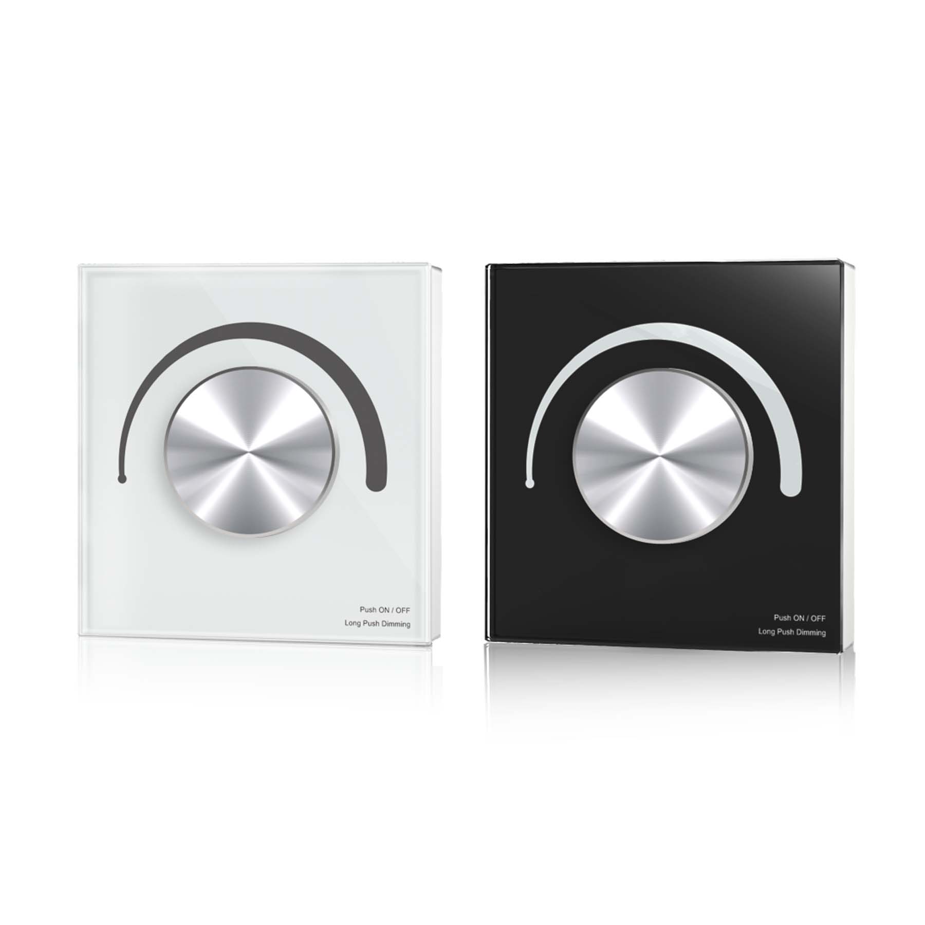 LED 0/1-10V Dimmer Switch Wall Rotary Panel 2.4GHz RF AC100-240V T18-2