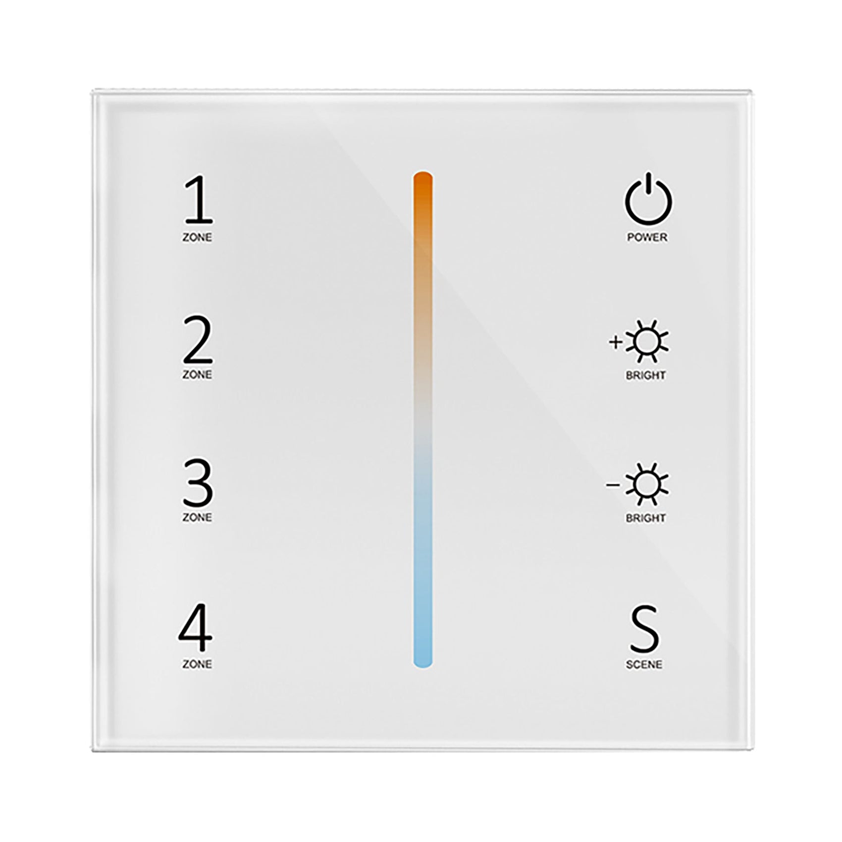 4 Zone CCT Touch Panel Remote Control 2.4GHz RF 2*AAA Battery T22