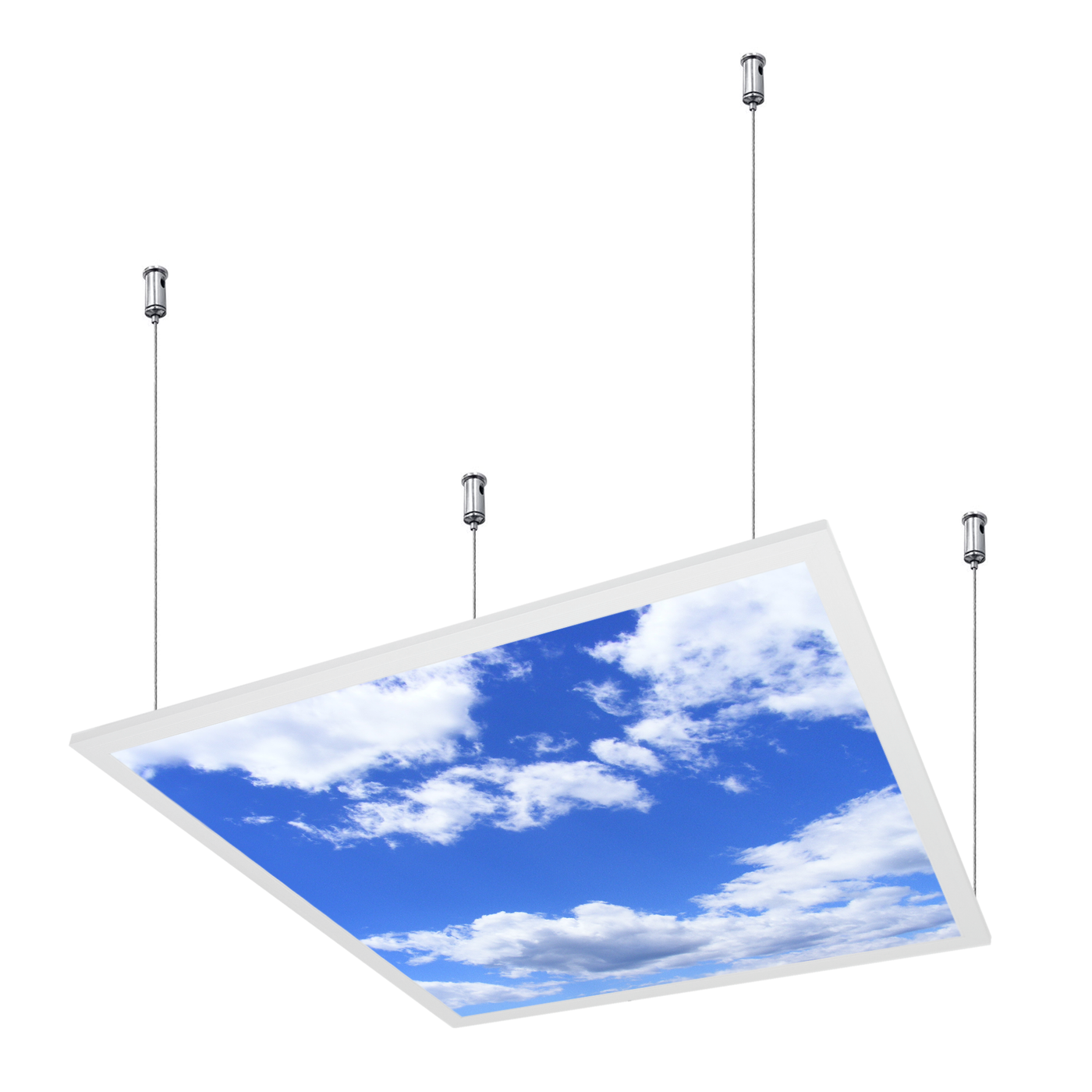 Suspended 595x595mm 42W White Frame LED Panel Light