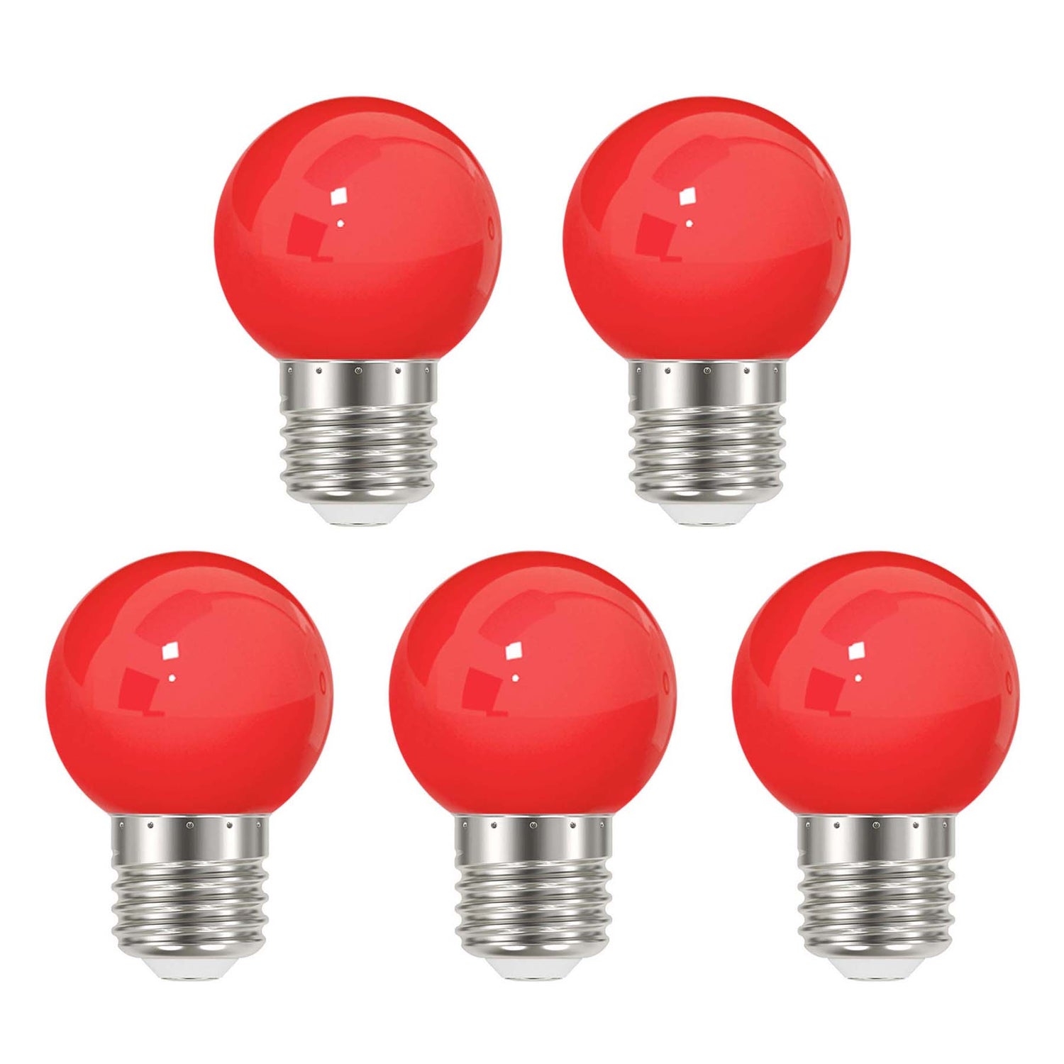 3W E27 Edison Screw Festoon LED Coloured Bulb Red