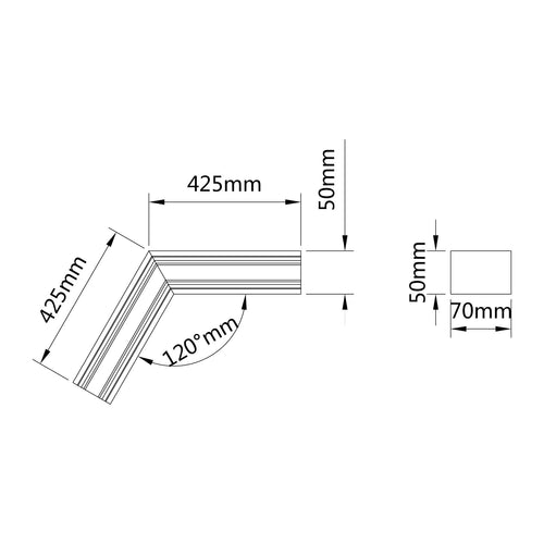LED Linear Light 120° L Shape Connector Module