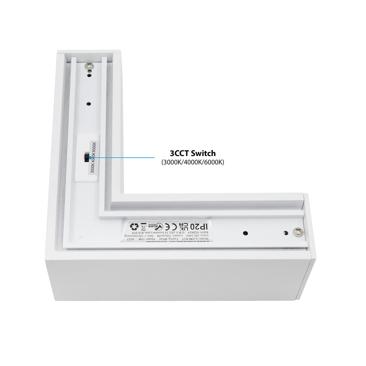 LED Linear Light 90° L Shape Connector