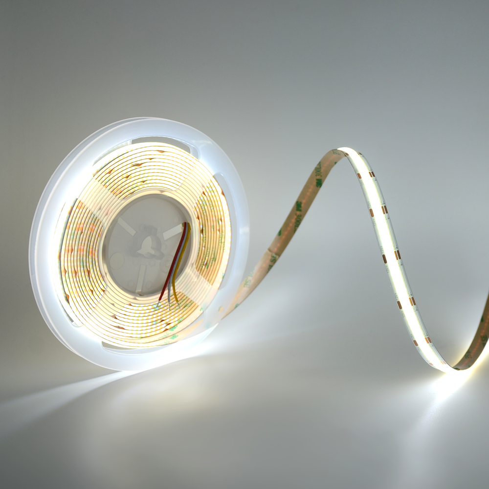 LED COB Strip Light, Seamless, 5M Reel, IP20, 24V, 10mm Wide, CCT