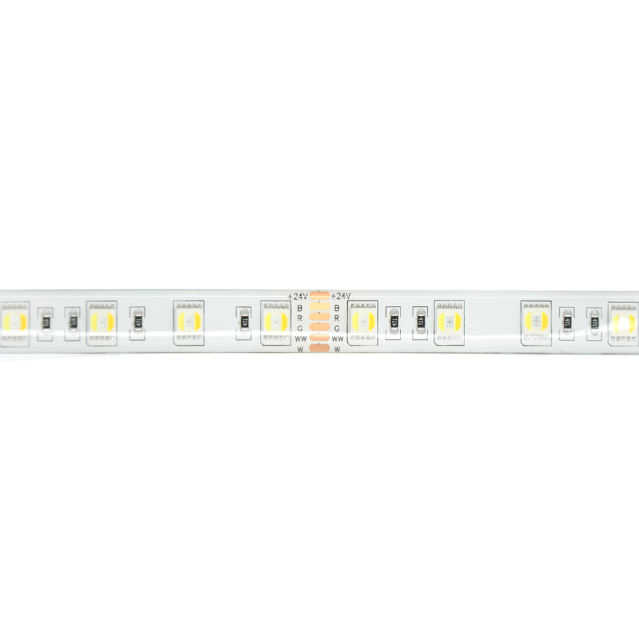LED 5050 Strip Light, 5M Reel, IP44, 24V, 60 LEDs/M, RGB+CCT