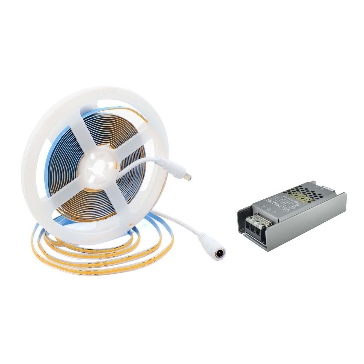 LED COB Strip Light, Seamless, 5M Reel, IP20, 24V, 5mm Wide