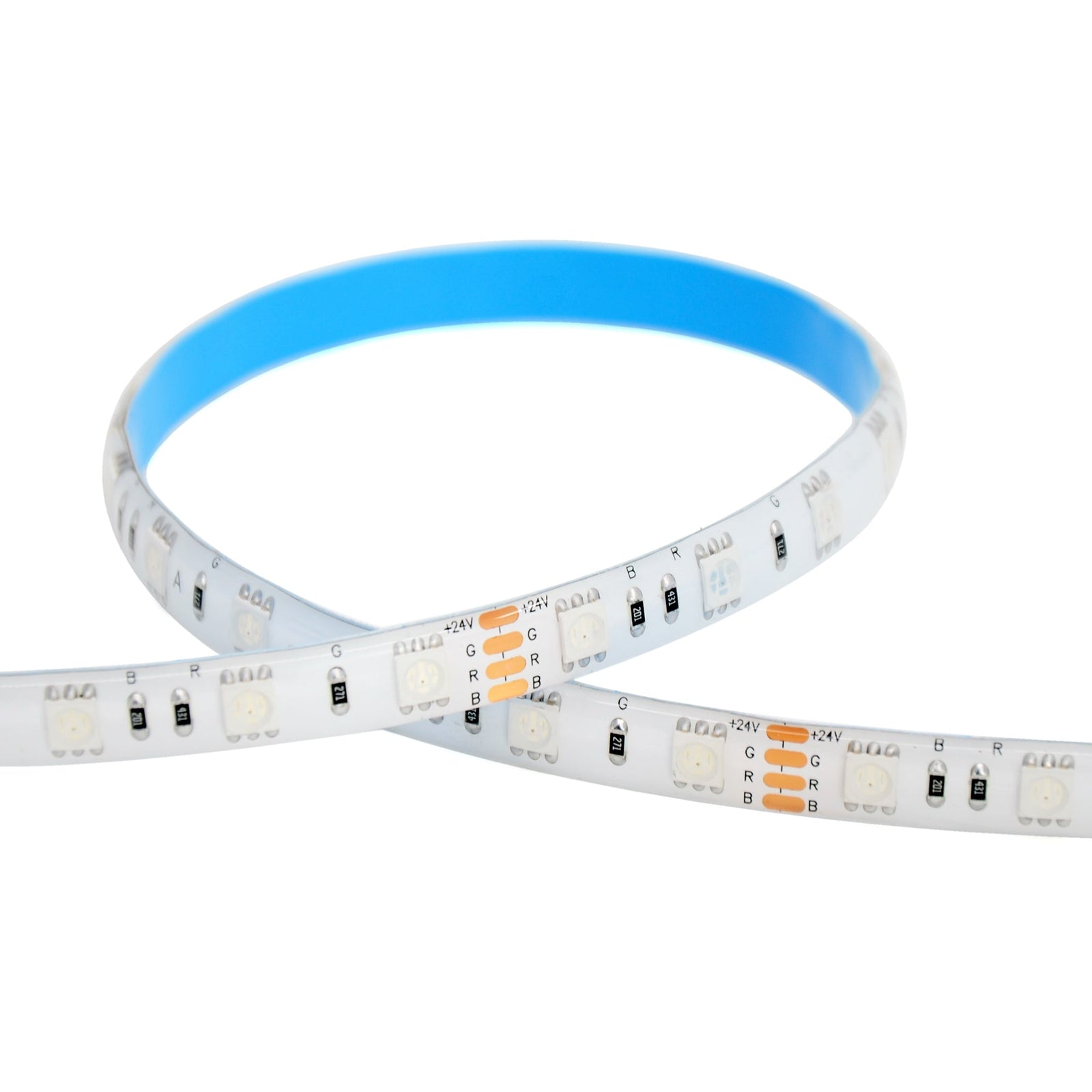 LED 5050 Strip Light, 5M Reel, IP44, 24V, 60 LEDs/M, RGB