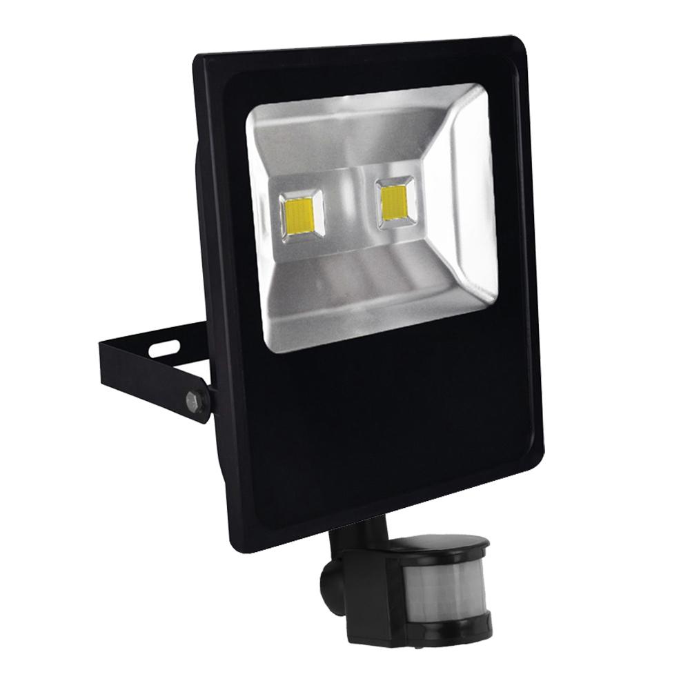 Slim Black Casing LED Flood Light With PIR Motion Sensor