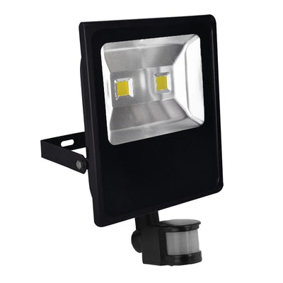 Slim Black Casing LED Flood Light With PIR Motion Sensor