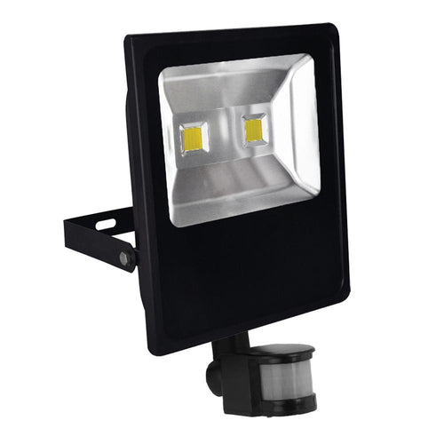 Slim Black Casing LED Flood Light With PIR Motion Sensor