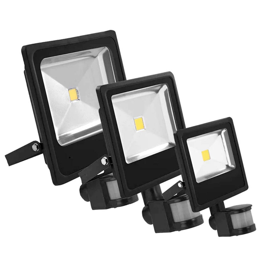 Slim Black Casing LED Flood Light With PIR Motion Sensor