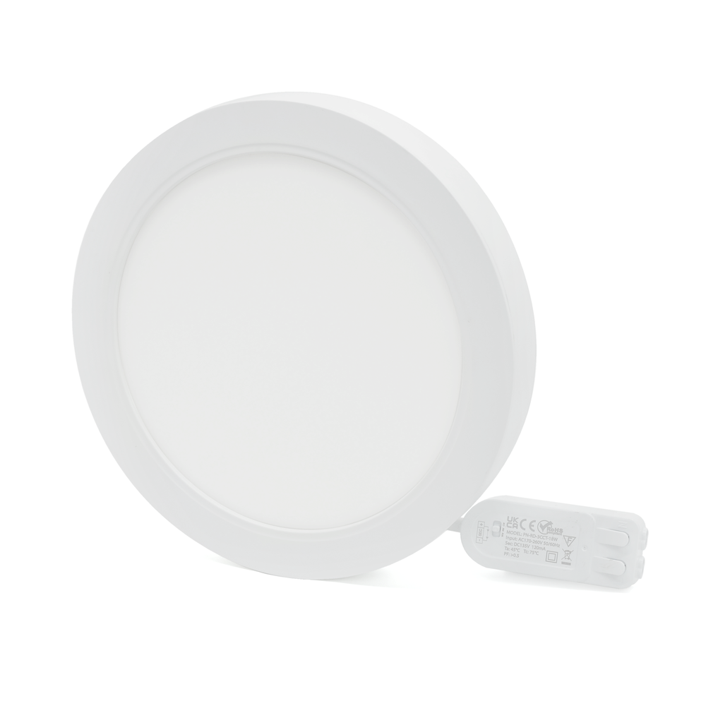 LED Panel Light Round Surface Mounted 3CCT IP54