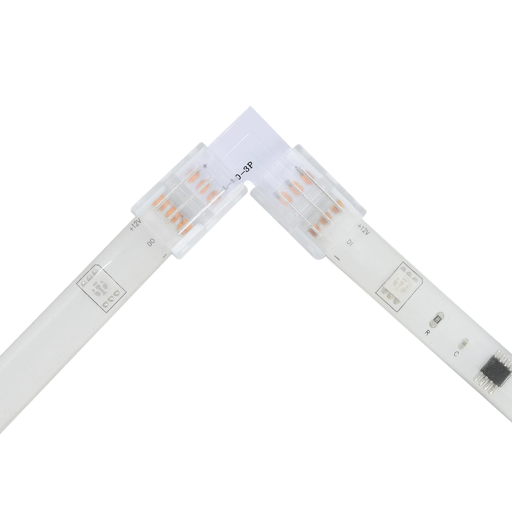 3 Pin Solderless L Shape Connector For CCT/Pixel LED Strip Lights
