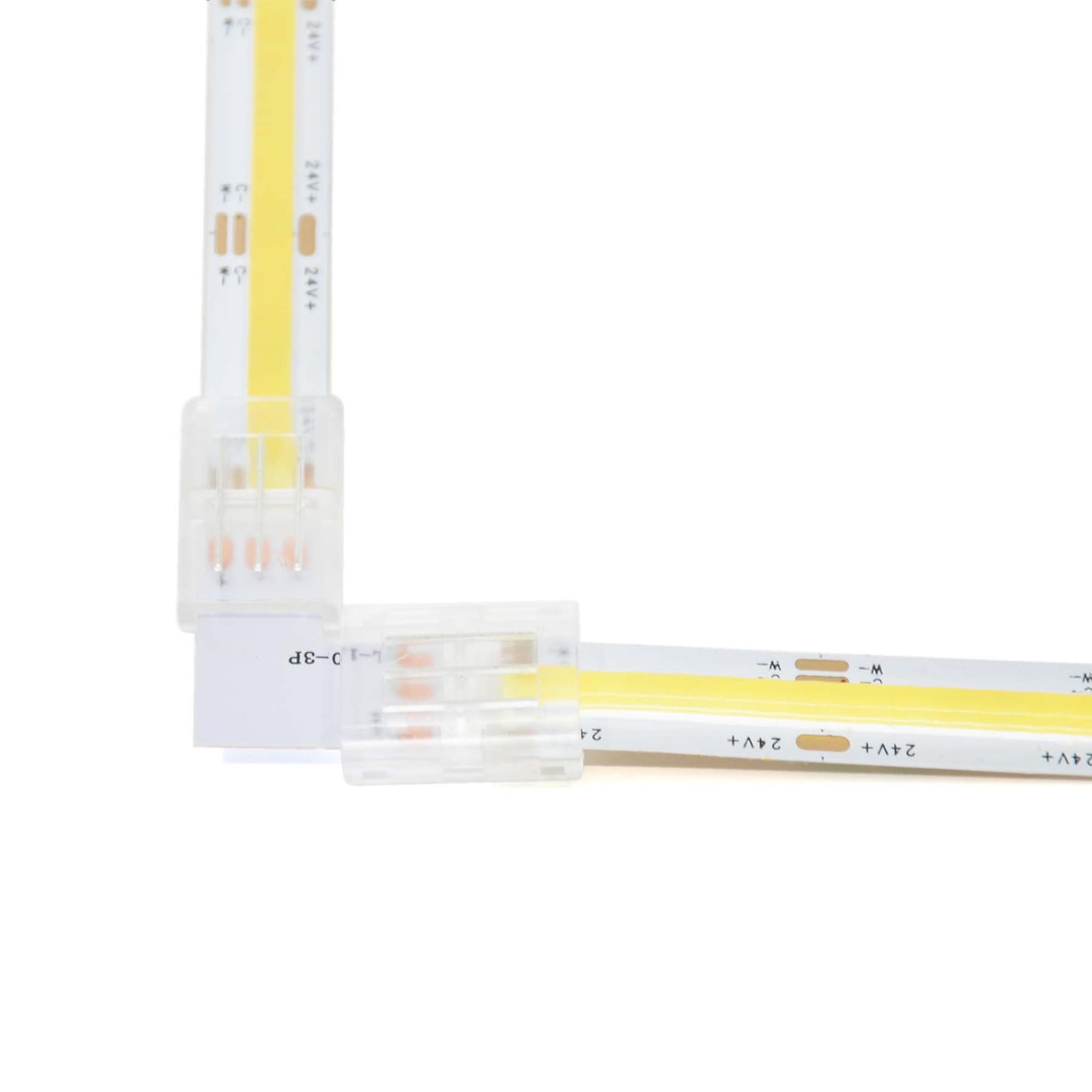 3 Pin Solderless L Shape Connector For CCT/Pixel LED COB Strip Lights