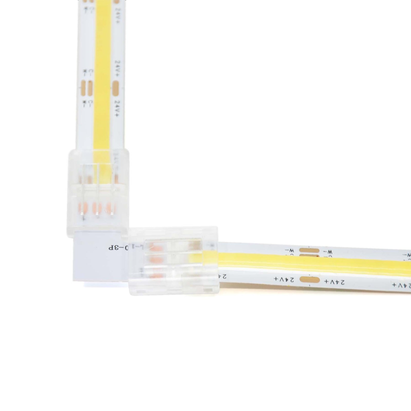 3 Pin Solderless L Shape Connector For CCT/Pixel LED COB Strip Lights