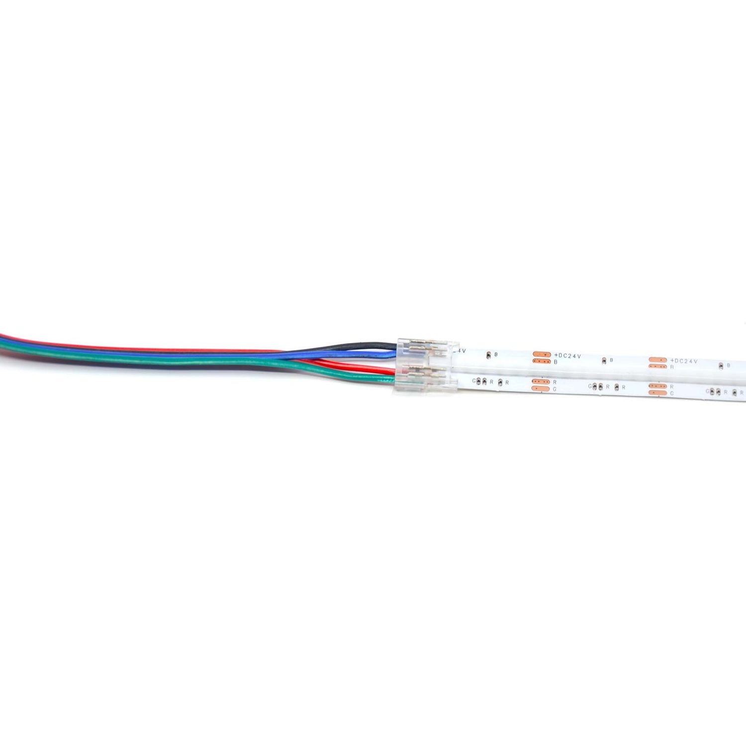 4 Pin 1 End Solderless Wire Connector For RGB LED COB Strip Lights