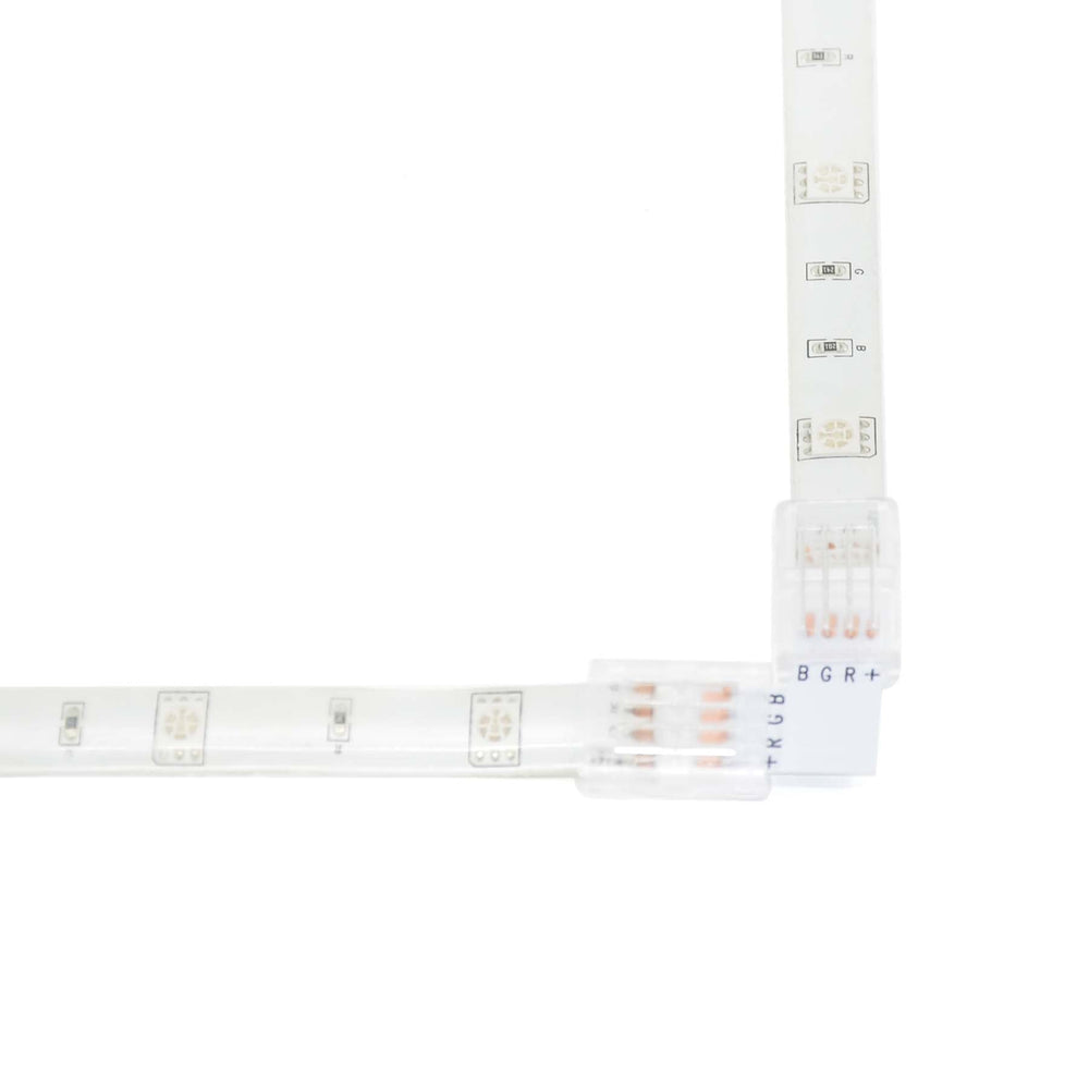 4 Pin Solderless L Shape Connector For RGB LED Strip Lights