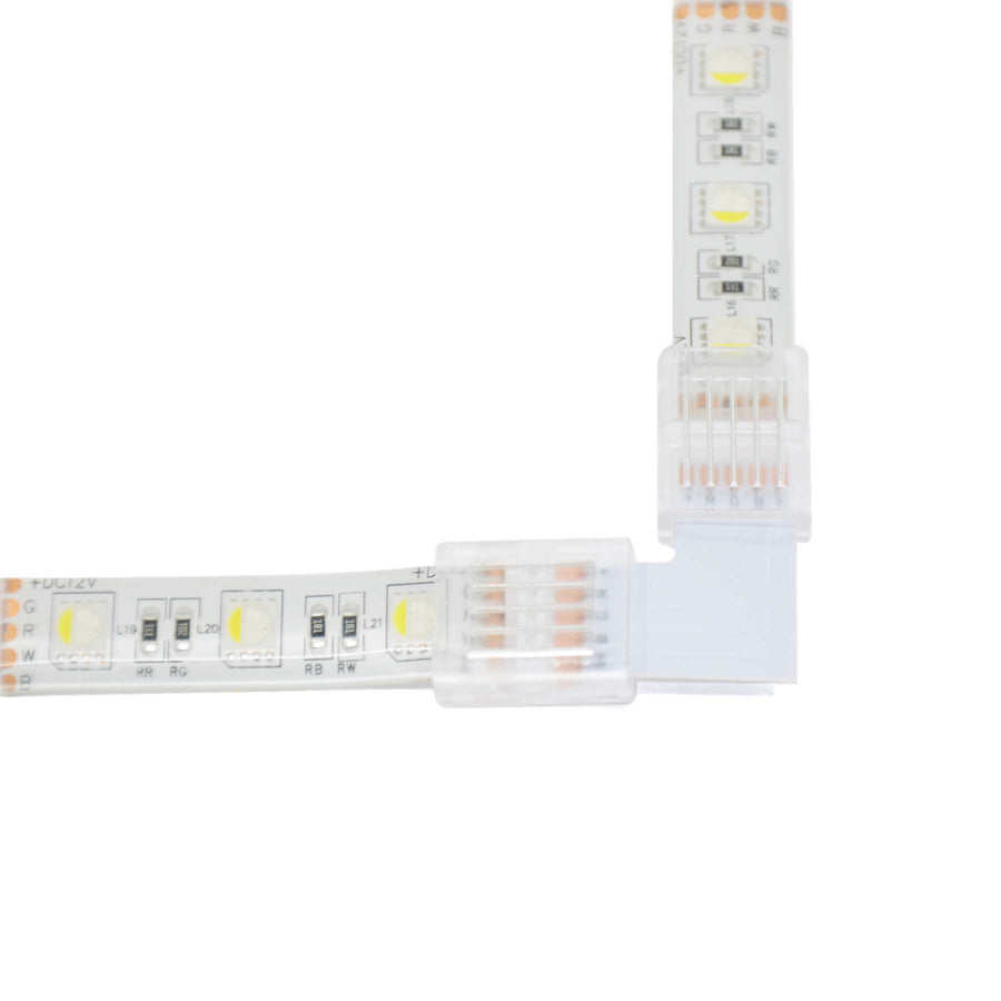 5 Pin Solderless L Shape Connector For RGBW/RGBWW LED Strip Lights