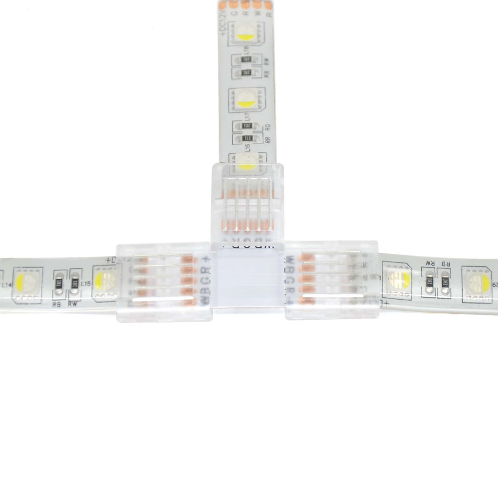 5 Pin Solderless T Shape Connector For RGBW/RGBWW LED Strip Lights