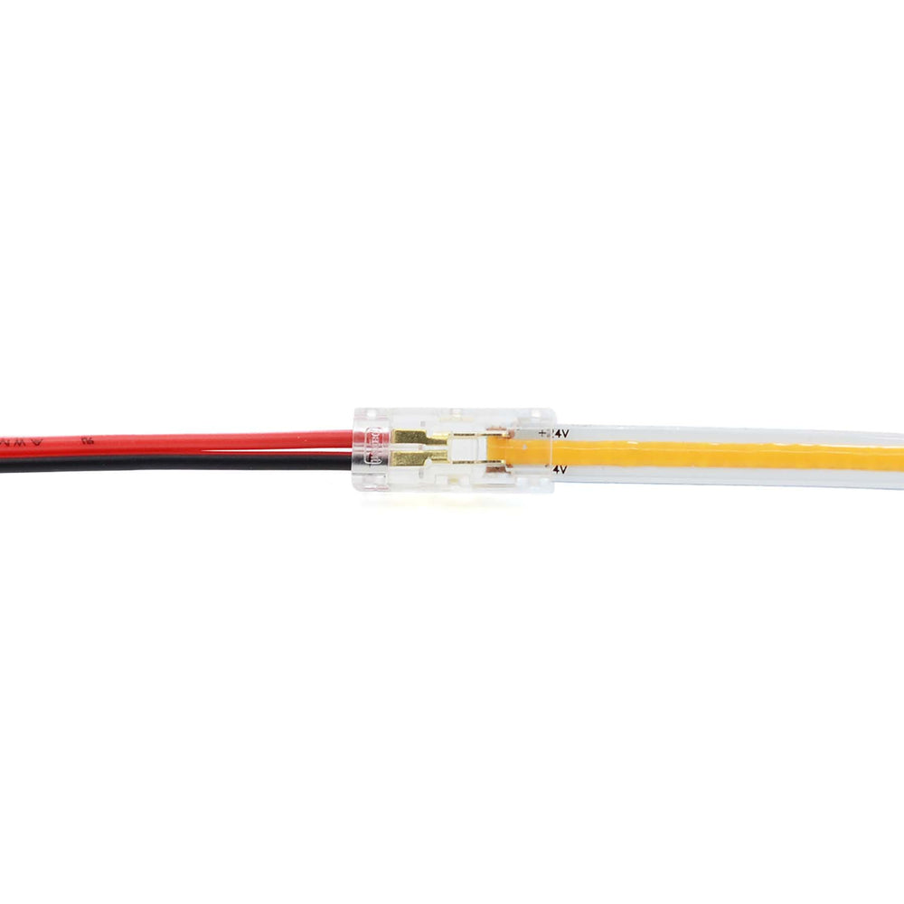 Quick Fit Solderless Strip to Wire Straight Connector For DC LED Strip