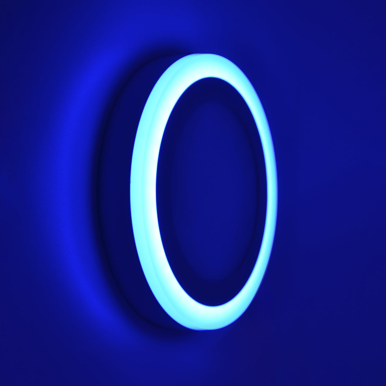 Surface Mounted Round Blue Edge Lit LED Panel Light