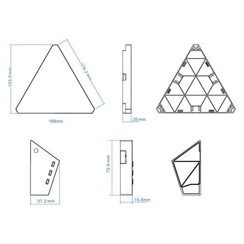Smart LED Triangle Panel Light RGBIC