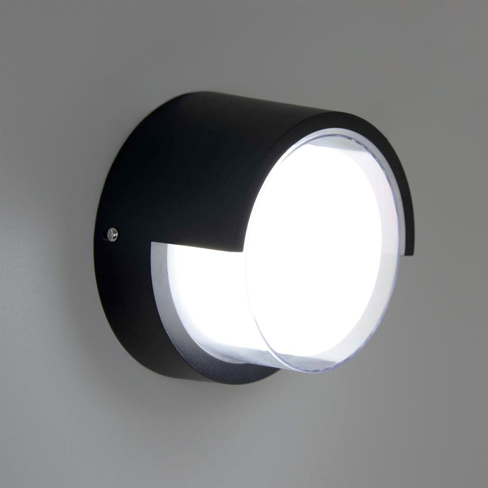 12W Black Round LED Wall Light (WL-C-RD)