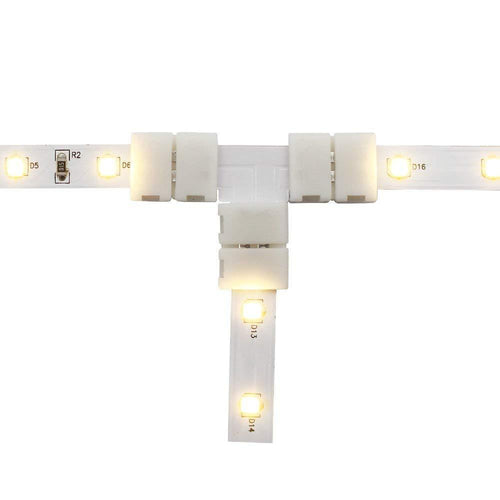 2 Pin Solderless T Shape Connector For LED Single Colour Strip Lights