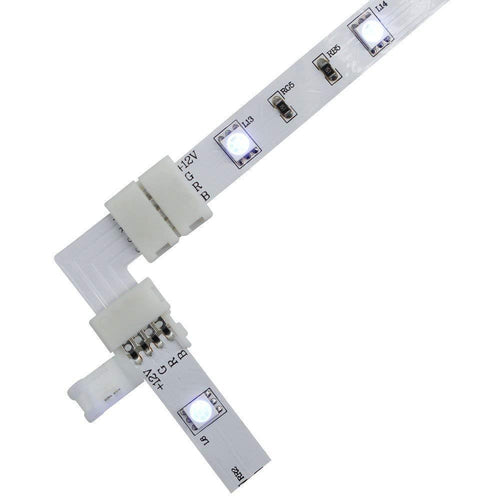 4 Pin Solderless Corner L Shape Connector For LED RGB Strip Lights