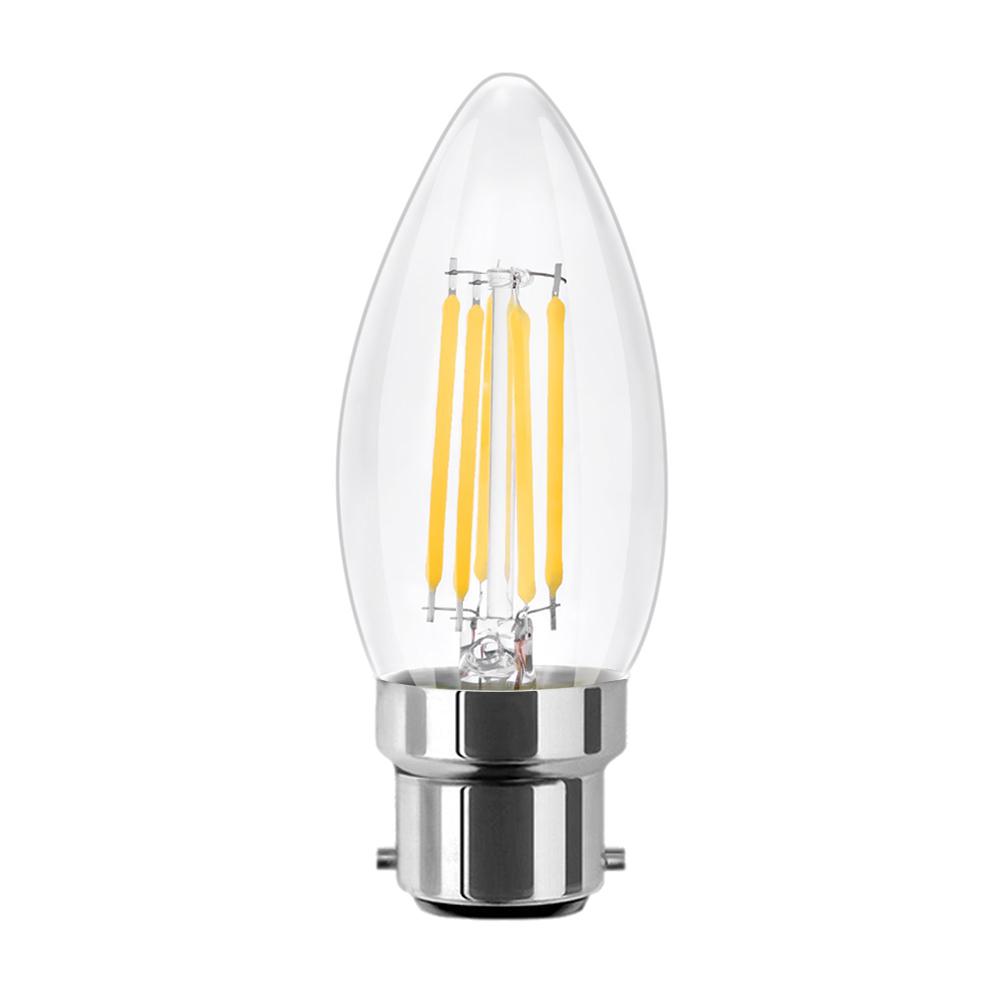 C35 Vintage Style Dimmable B22 6W LED Filament Candle Light Bulb