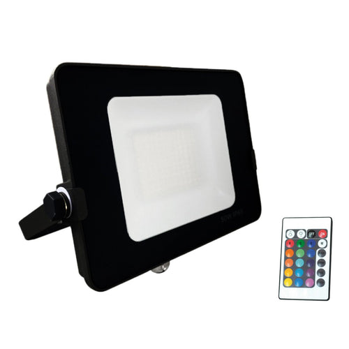 Infinity Black Casing LED Colour Changing RGB Flood Light