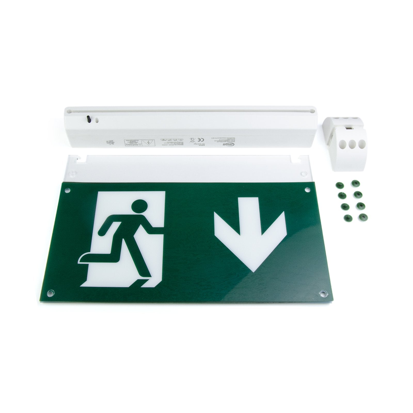 LED Emergency Exit Light - Down Arrow Legend
