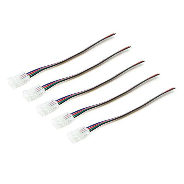 4 Pin 1 End Solderless Wire Connector For RGB LED Strip Lights