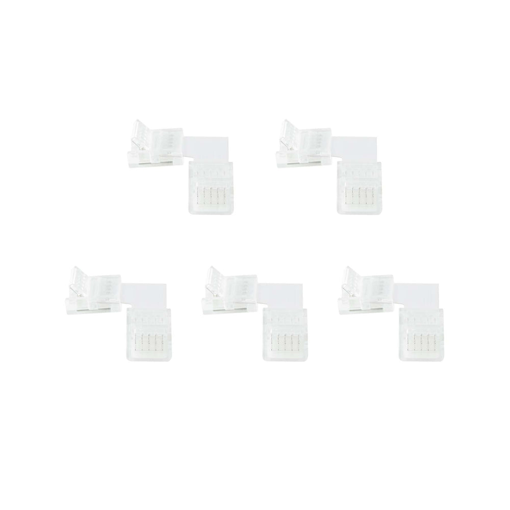 5 Pin Solderless L Shape Connector For Rgbwrgbww Led Strip Lights