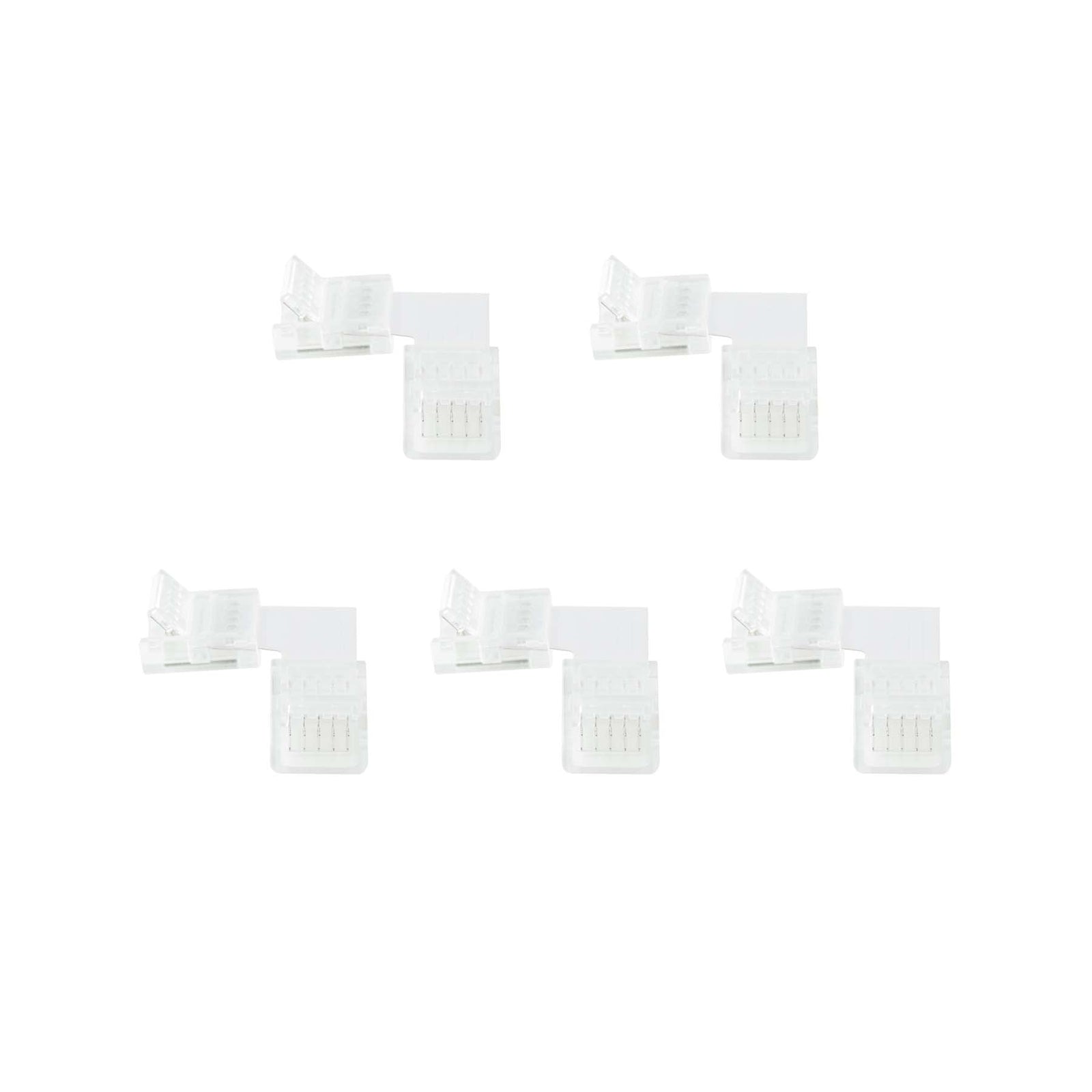 5 Pin Solderless L Shape Connector For Rgbwrgbww Led Strip Lights