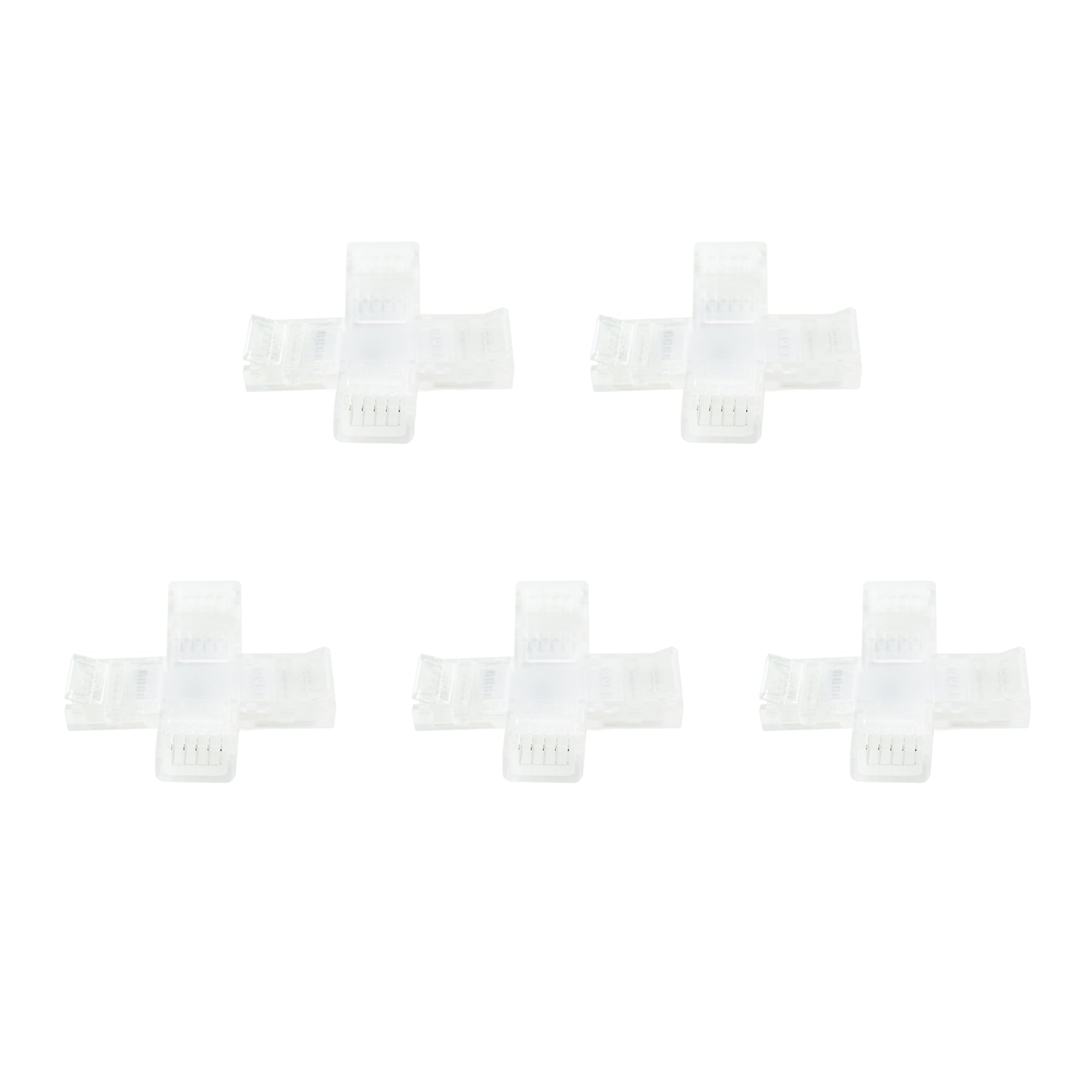5 Pin Solderless X Shape Connector For Rgbwrgbww Led Strip Lights